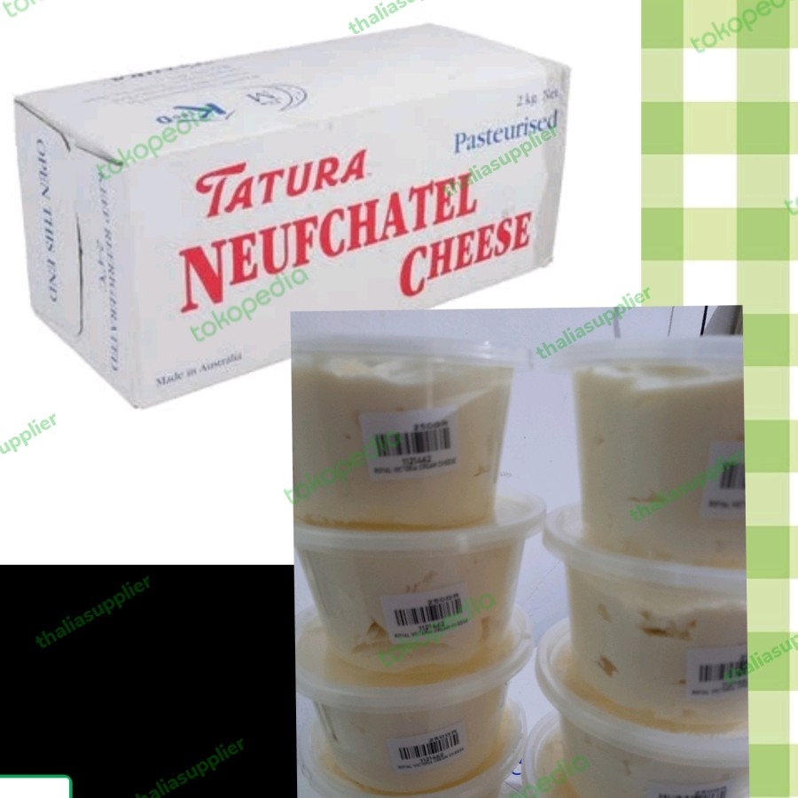 Jual TATURA NEUFCHATEL CREAM CHEESE ECER 250GR DARI KEMASAN ASLI, KRIM ...