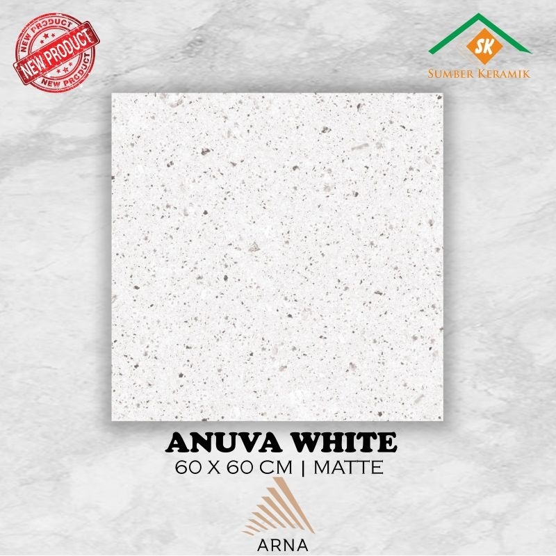 Jual Granite lantai 60x60 Anuva white / Terazzo / Arna / Matt | Shopee ...