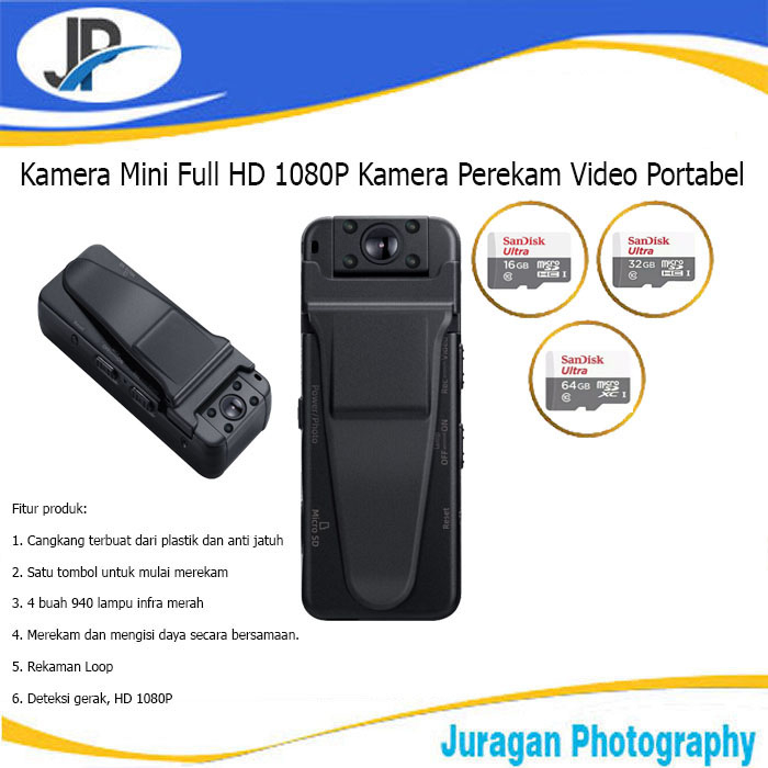 Jual Kamera Mini Full HD 1080P Kamera Perekam Video Polisi Portabel ...