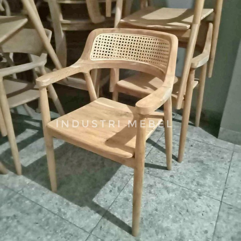 Jual Terbaru !!! Kursi Cafe Hirosima Mix Rotan Kayu Jati Retro Scandinavian Minimalis Modern ...