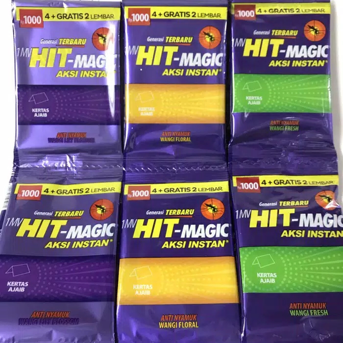 Jual (12 sachet) Hit Magic obat nyamuk bakar asap kertas (harga per 1 ...