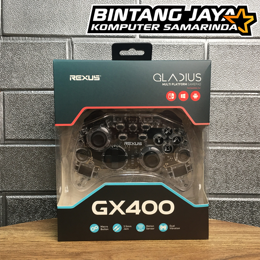Jual Gamepad Multi Platform Bluetooth Rexus GX400 Transparent RGB | Shopee Indonesia