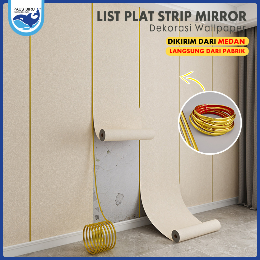 Jual Paus Biru - Wall Sticker Panjang /list Plat Strip Mirror/list Plat ...