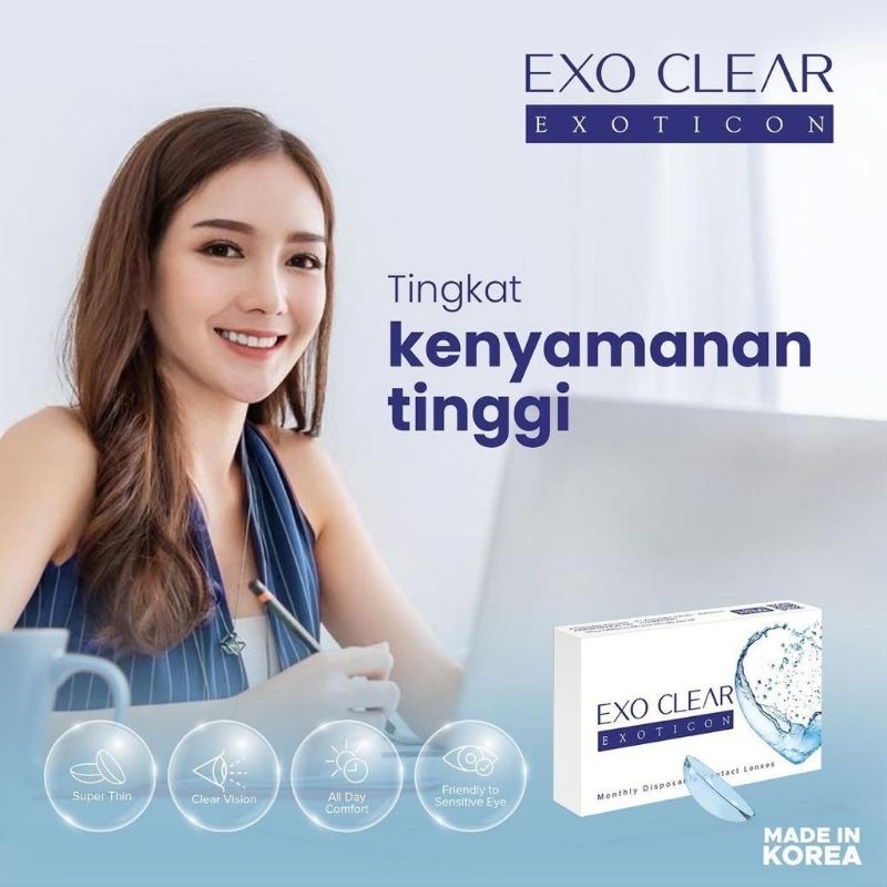 Jual Exo clear by exoticon - softlens minus bening super tipis | Shopee ...