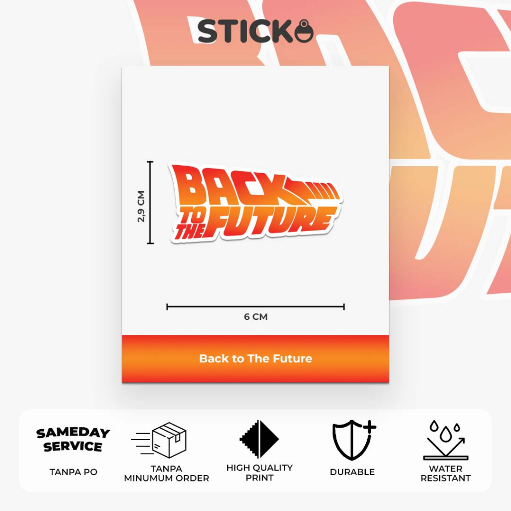 Jual Back to The Future Sticker Vinyl Decal Sticker Movies Waterproof ...