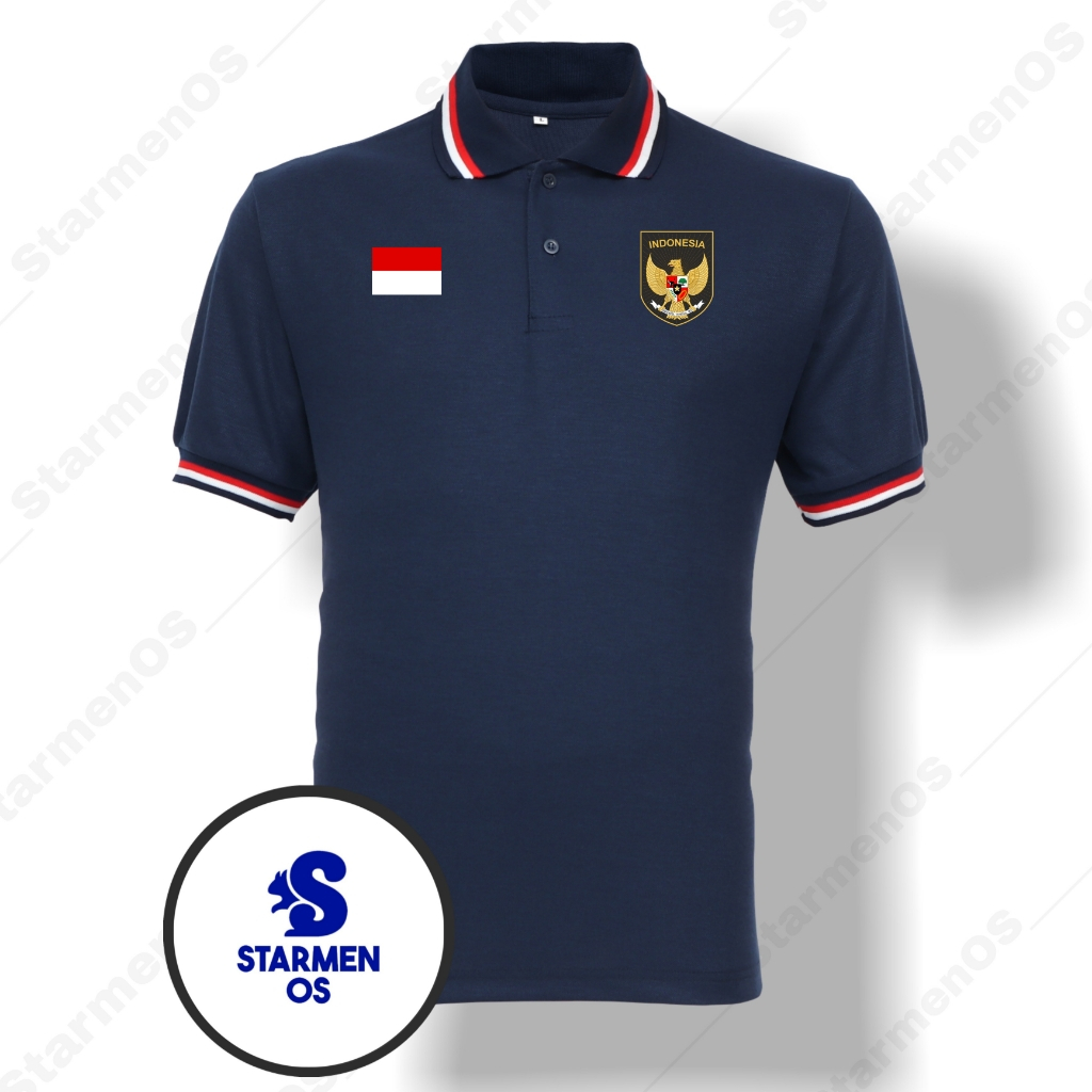 Jual Kaos Wangki Polo T-Shirt Pria Kerah 3 List Logo GARUDA INDONESIA ...