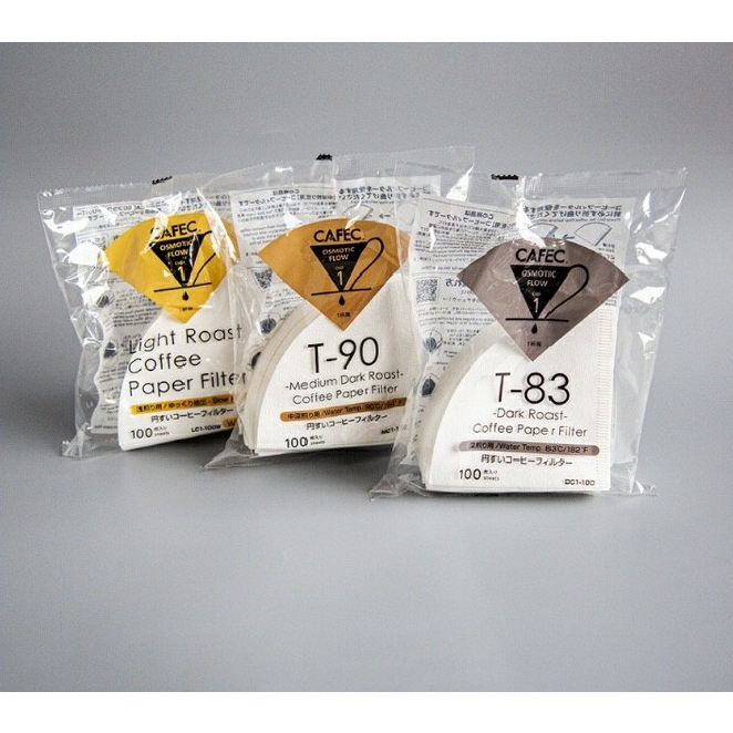 Jual Alat Kopi Cafec Roast Level Paper Filter 100pcs - V60 Temperature Dark T83 Medium T90 Light ...