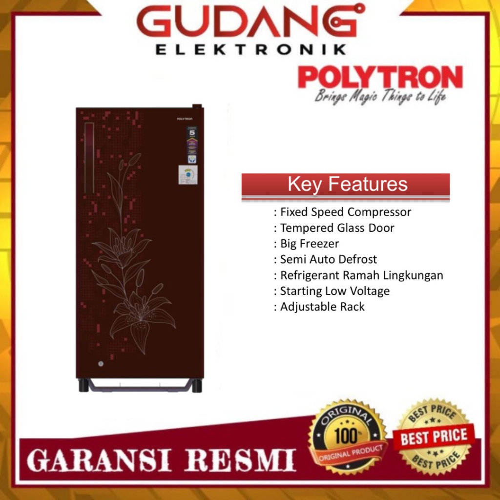 Jual KULKAS 1 PINTU POLYTRON PS-PRA18JR KULKAS POLYTRON PS PRA 18 JR ...