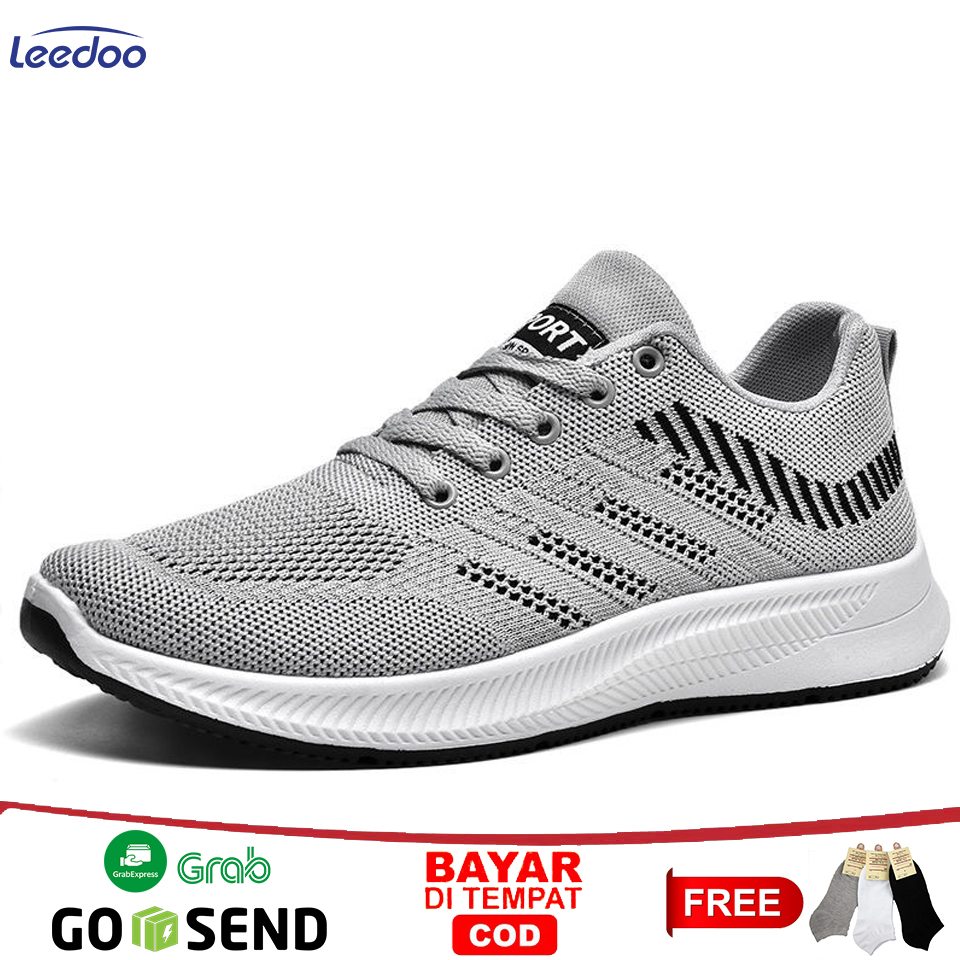 Jual Leedoo Sepatu Sneakers Pria Sepatu Lari Jogging Sepatu Cowo Kerja Casual Sepatu Kekinian ...
