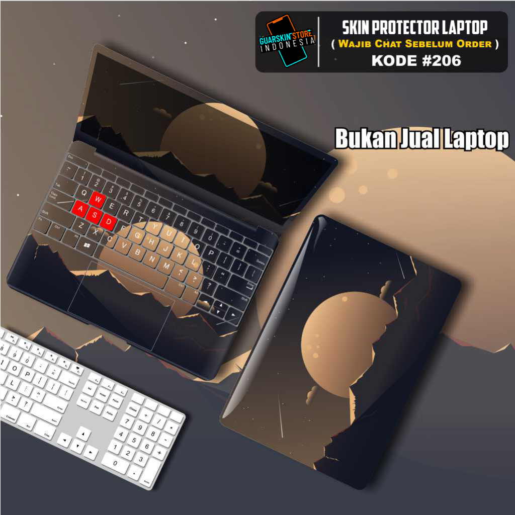 Jual Skin Protector Laptop Full Body Bisa Custom Gambar Suka Suka Kode 206-209 FREE Skin HP ...
