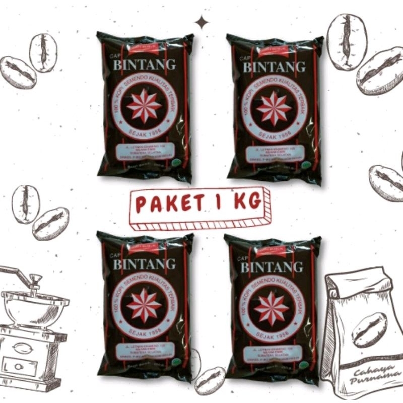 Jual Kopi Bubuk Cap Bintang ( Paket 1 Kg ) | Shopee Indonesia