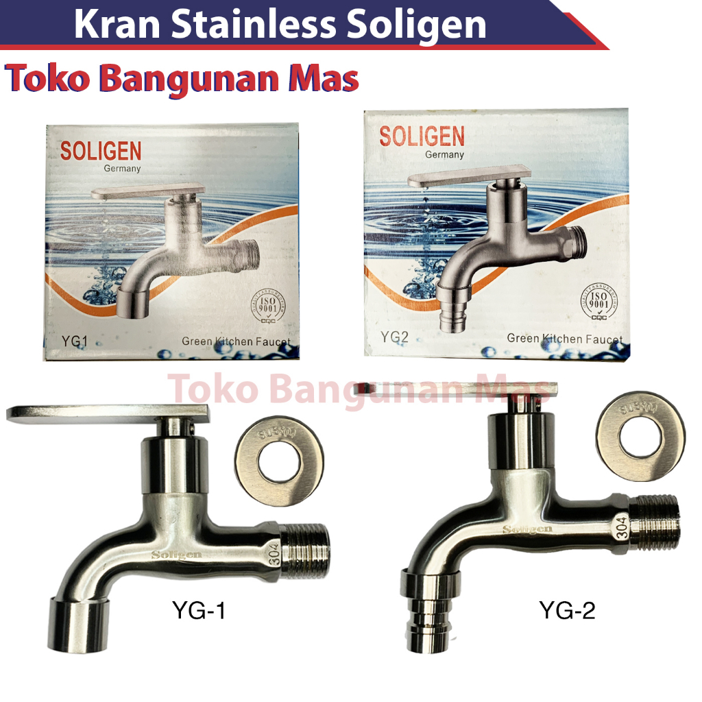 Jual Kran Tembok Soligen YG1 STAINLESS SUS-304 / kran tembok taman ...