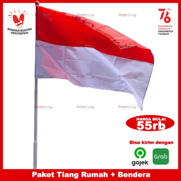 Jual Satin 3M Merah Tiang - Limited Besar Rumah Putih Bendera Bendera ...