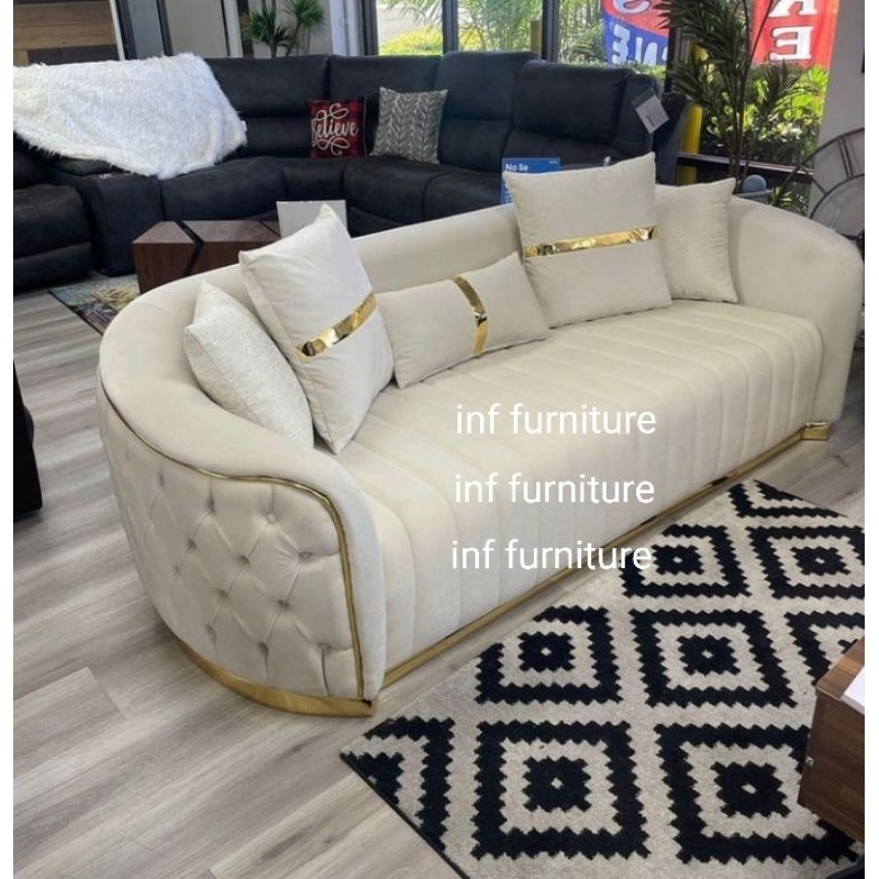 Jual sofa premium mewah bludru high quality sofa chesterfield mewah ...