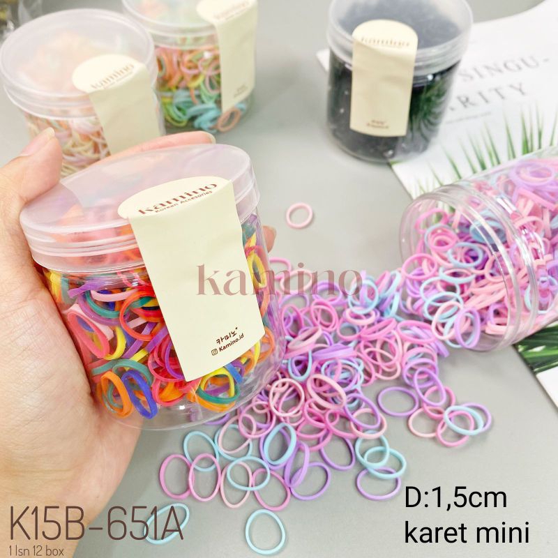 Jual Karet Rambut Jepang|Ikat Rambut Warna|Karet Kemasan Toples ...