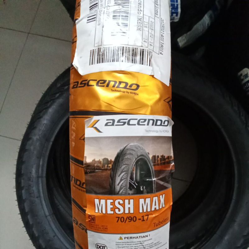 Jual (Free Pentil) Ban ASCENDO Tubeles Mesh Max 70/90-17 | Shopee Indonesia