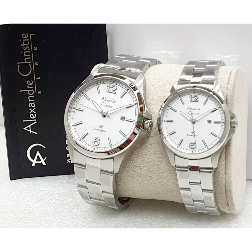 Jual Jam Tangan Alexandre Christie AC 1029 Silver Couple Original ...