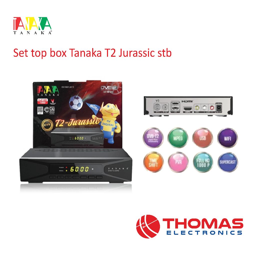 Jual Set top box Tanaka T2 Jurassic DVB TV Digital DVB STB Merah ...