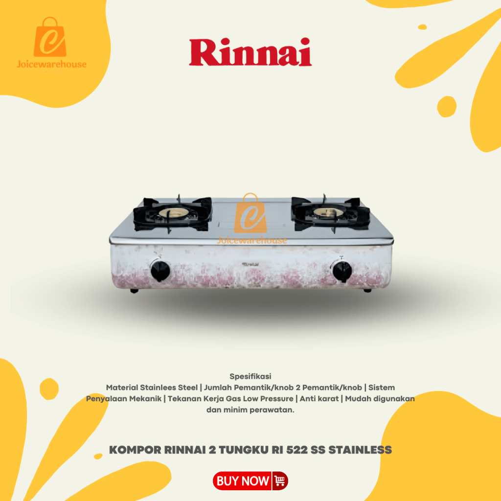 Jual KOMPOR GAS RINNAI 2 TUNGKU RI 712AF | Shopee Indonesia