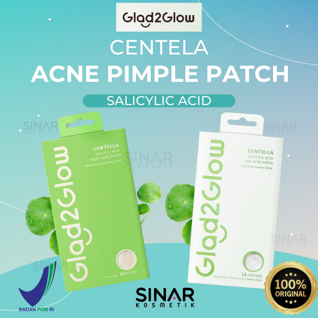 Jual Glad2Glow Centella Salicylic Acid Day & Night Acne Patch Pimple ...