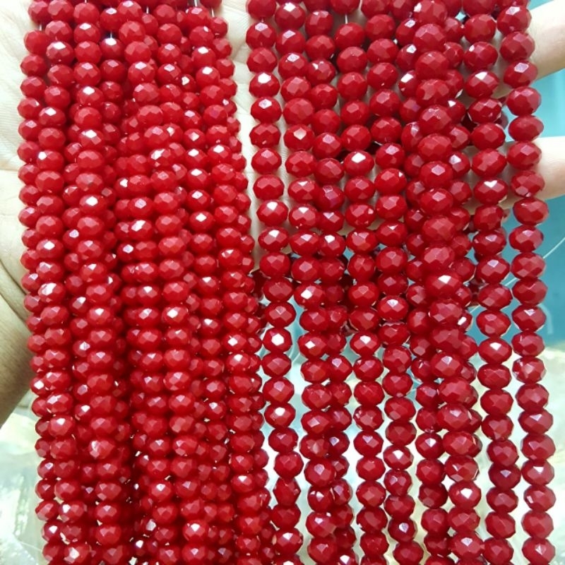 Jual Bahan Craft Manik Crystal Ceko Bakpao/ Crystal Ceko Gepeng 8mm ...
