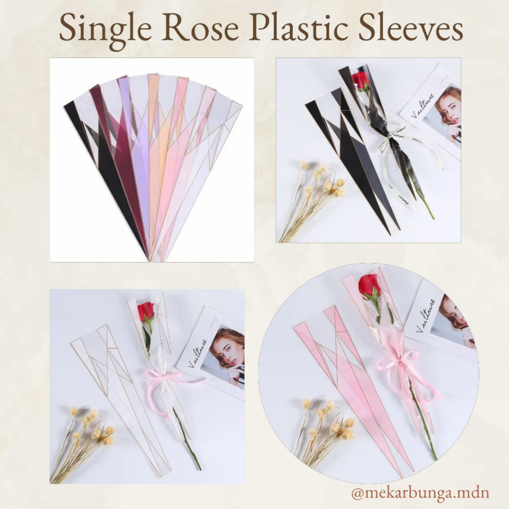 Jual KF 32 (50pc) Plastik Mawar / Rose 1 Tangkai Single Flower Plastic ...