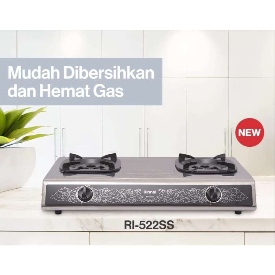 Jual Kompor Gas Rinnai 2 Tungku RI 202S RI 302S RI 522S RI 522C RI 522E ...