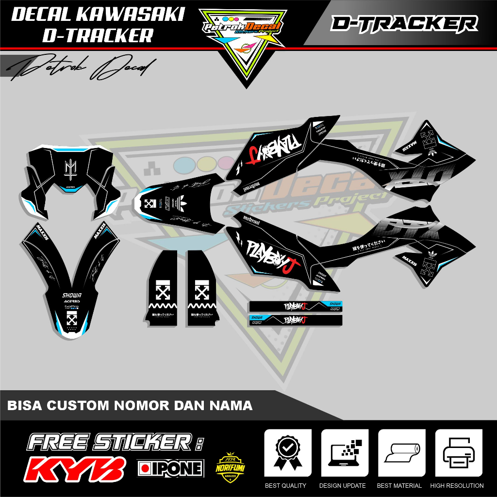 Jual DECAL PREMIUM D TRACKER STYLE PLAYBOY /DECAL FULL BODY MOTOR ...