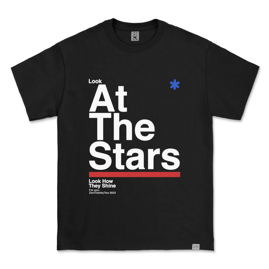Jual Kaos Distro Parodi ZeroTwentyTwo T-Shirt Look At The Stars Black ...