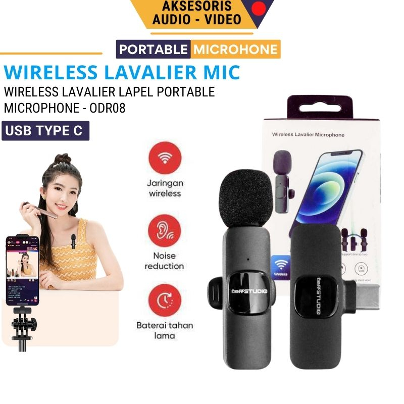 Jual Mikrofon Wireless USB Type C Vlog Live Streaming Video | Shopee Indonesia