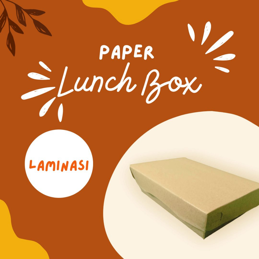 Jual Paper Lunch Box / Kotak Makan Kertas Full Laminasi Anti Air | Shopee Indonesia