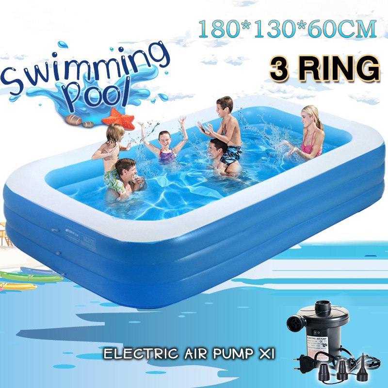 Jual Kolam Renang Anak dan Bayi jumbo Tiup Karet Besar Family Inflatable Swimming Pool Luar ...