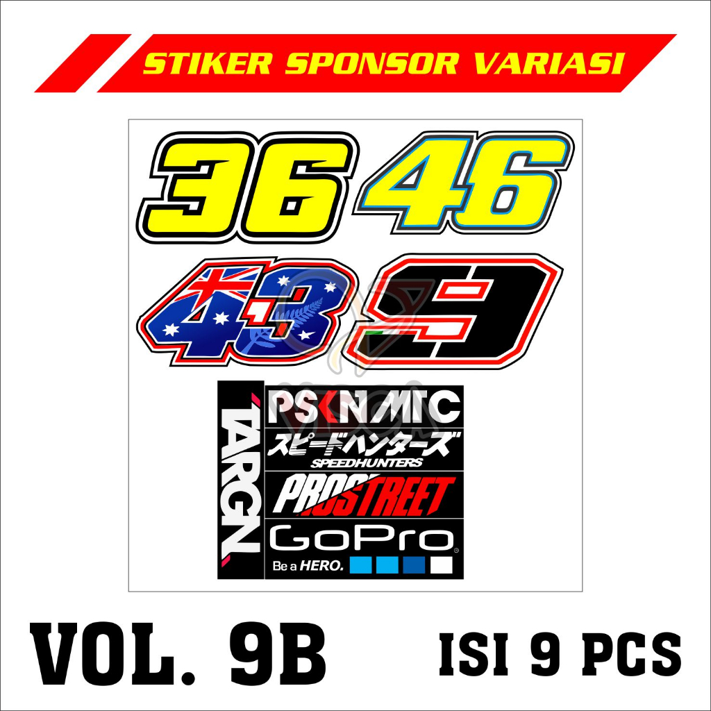 Jual Stiker Pack Racing - Stiker Sponsor Aesthetic Keren - Sticker ...