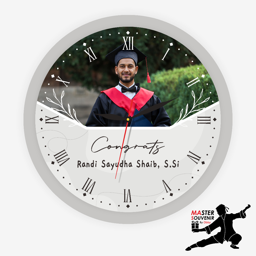 Jual Jam Custom Graduation Ukuran 10CM (Hadiah Wisuda Kado Kenaikan ...