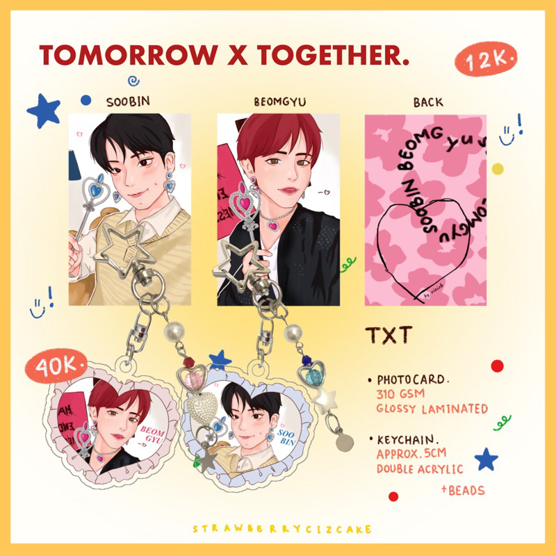 Jual [READY STOCK ] txt keychain photocards fanart - strawberrycizcake ...