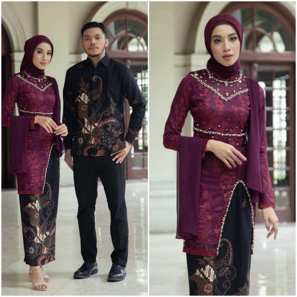 Jual Kebaya Couple Modern Hanna Kebaya Wisuda Set Tunik Lamaran ...