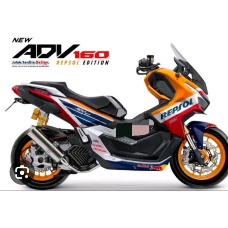 Jual DECAL HONDA ADV 160 FULLBODY MOTIF REPSOL - STICKER NEW ADV 160 ...