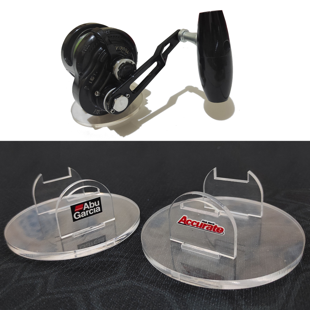 Jual Reel Stand Akrilik Dudukan Reel Etalase Pajangan Lemari Pancing ...