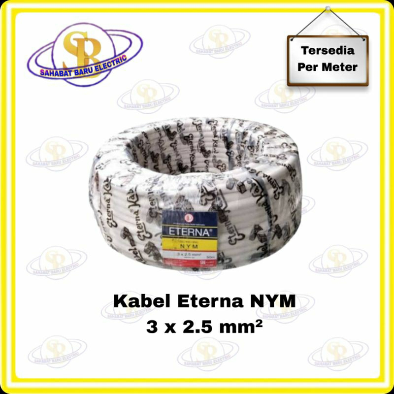 Jual Kabel Eterna NYM 3x2.5 mm² Kabel Listrik Kawat Tembaga (Harga Eceran) | Shopee Indonesia