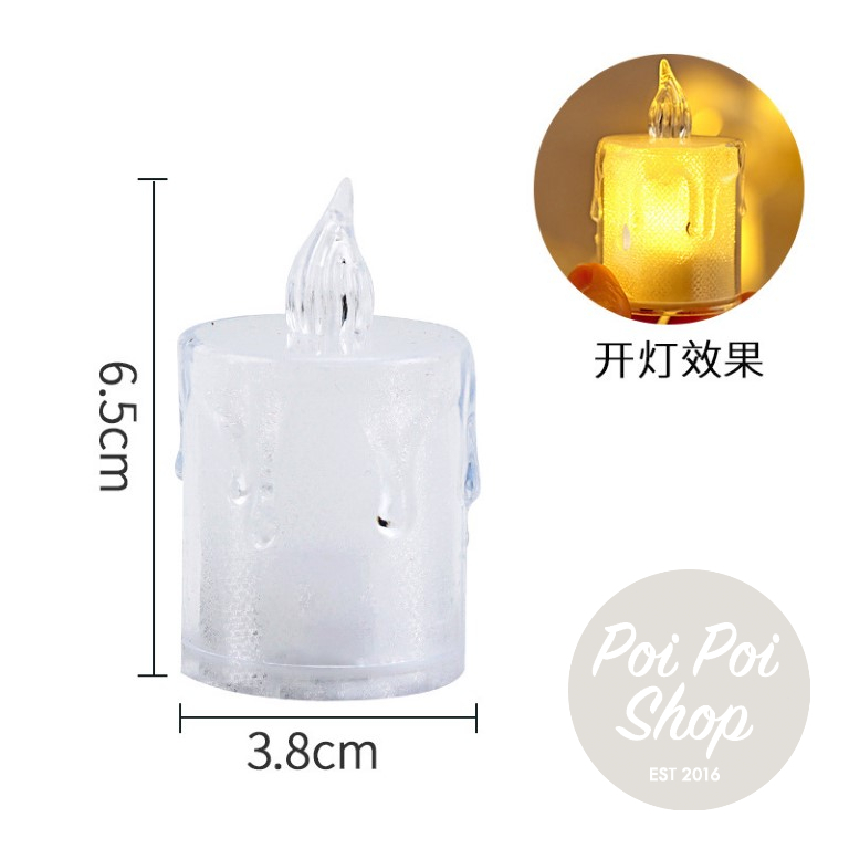 Jual Lilin LED PREMIUM Korea Aesthetic Candle Smokeless Natal Lampu ...