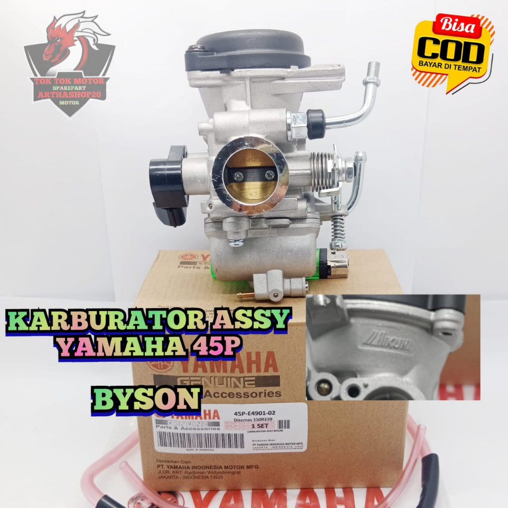 Jual KARBURATOR 45P ASLI ORIGINAL motor YAMAHA BYSON / BISON 150 ...