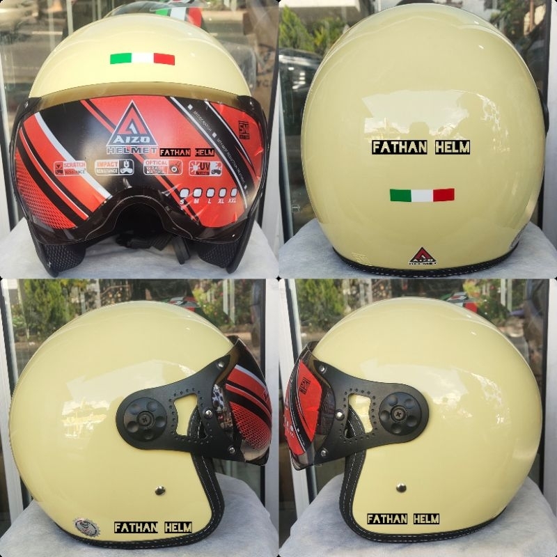 Jual HELM PILOT ITALY PREMIUM ORIGINAL BY AIZO SNI(Free BUBBLE WRAP ...