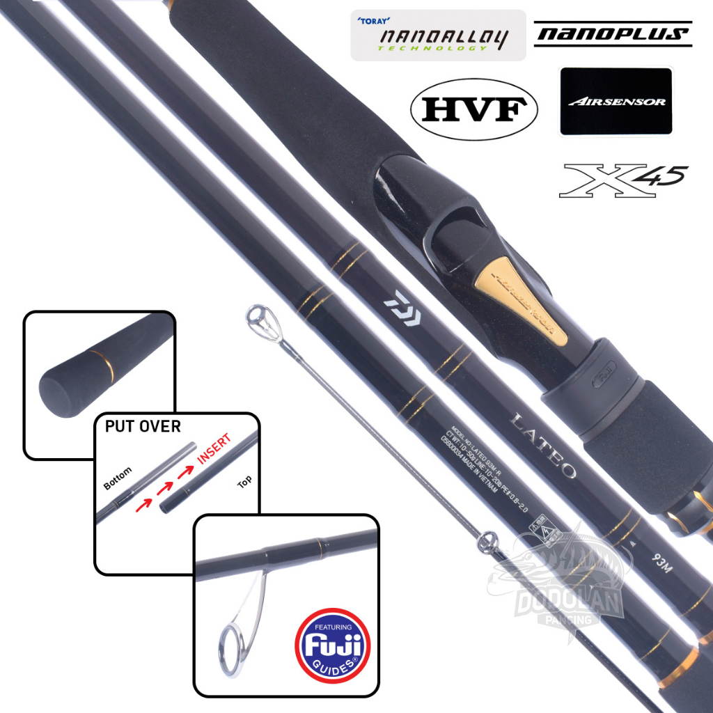 Jual Joran Daiwa Lateo 93M 100MH | Shore Jigging | Sea Bass Dodolan ...