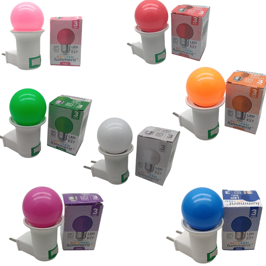 Jual Lampu Tidur+Fitting Colok Saklar E27 Lampu Tidur Warna Warni ...