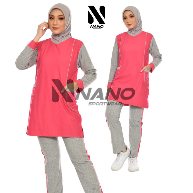 Jual NANO SPORTSWEAR BAJU SENAM MUSLIM TUNIK SYARI/BAJU SENAM MUSLIM ...