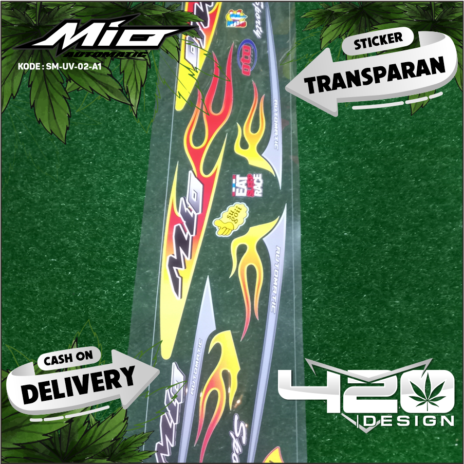 Jual stiker sticker striping transparan uv mio smile /sporty tahun 2005 ...