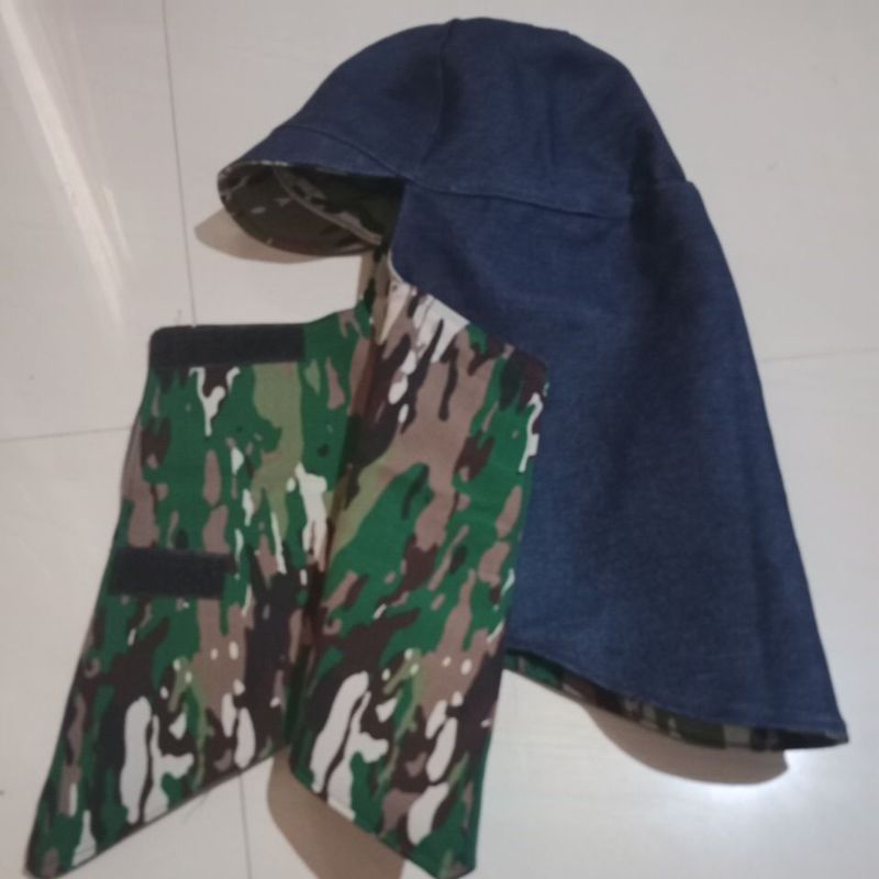 Jual Topi las jeans kombinasi army tebal | Shopee Indonesia