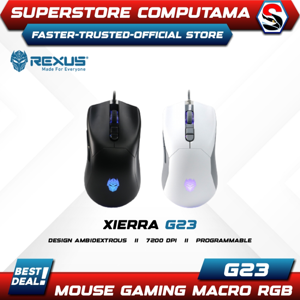Jual Rexus Xierra G23 RGB Gaming Mouse | Shopee Indonesia