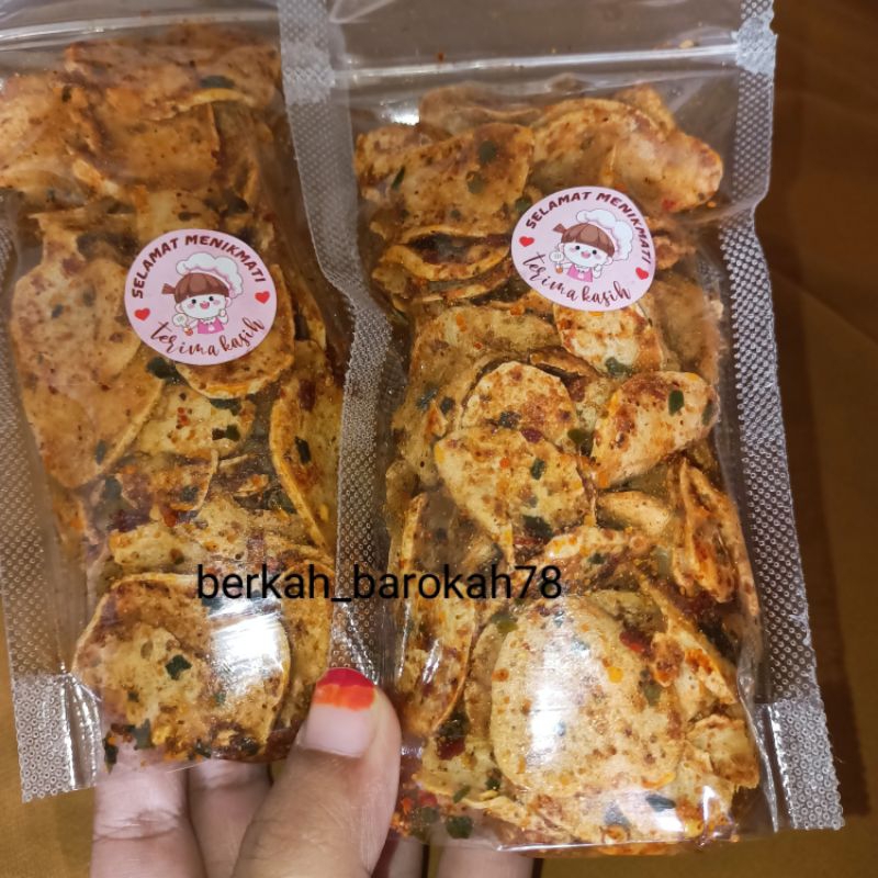 Jual Basreng Pedas Daun Jeruk / Bakso Goreng Pedas Daun Jeruk Irisan ...