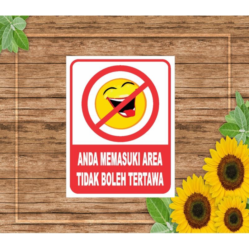 Jual stiker dilarang tertawa | Shopee Indonesia